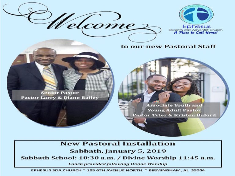 Welcome to our New Pastoral Staff - Ephesus Seventh-day Adventist Church